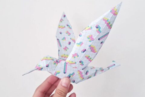 Tutorial PaperCraft Colibri - Les Papeles